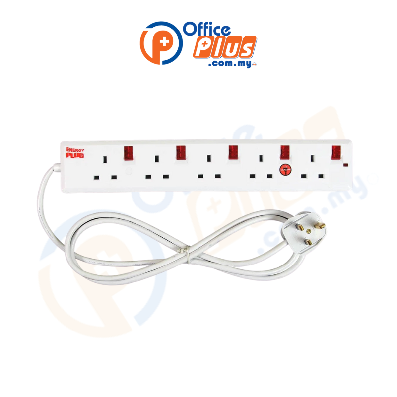 Energy Plug 2 Meter Extension Plug Extension Cord with 5 Outlets ...