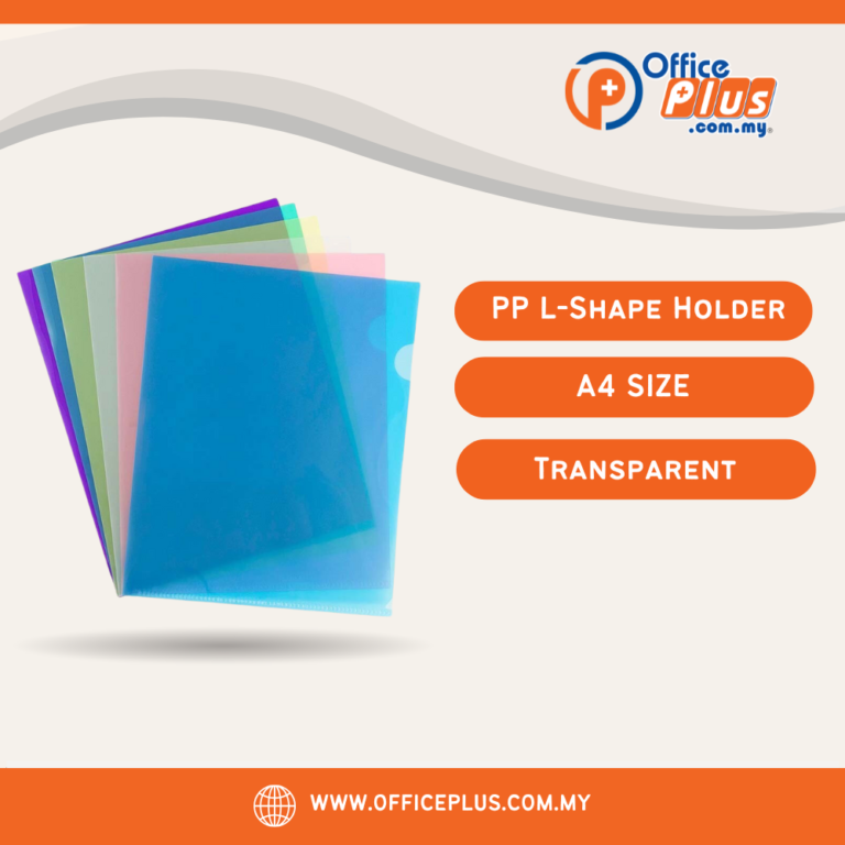 A4 PP L-Shape Holder Transparent Color E310 - Office Plus