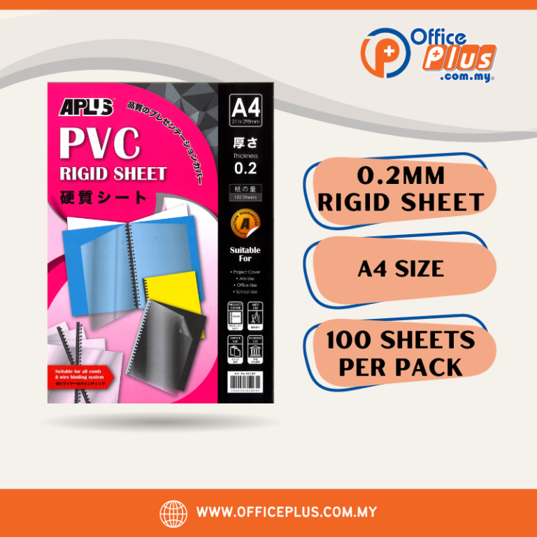 APLUS A4 0.2MM Rigid Sheet - OfficePlus Malaysia – Corporate Office ...