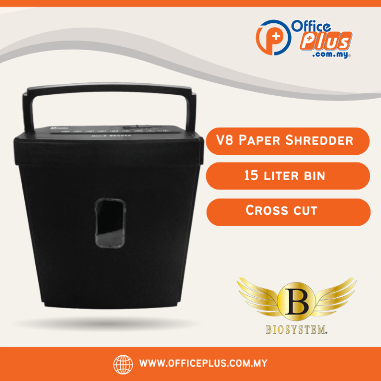 Biosystem V8 Paper Shredder Machine - OfficePlus Malaysia