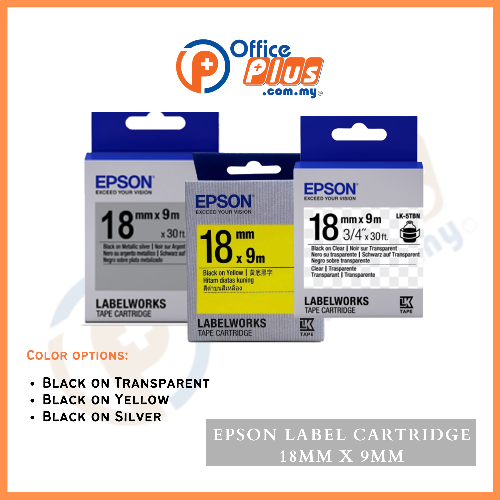 Epson Label Cartridge 18mm x 9m - OfficePlus Malaysia