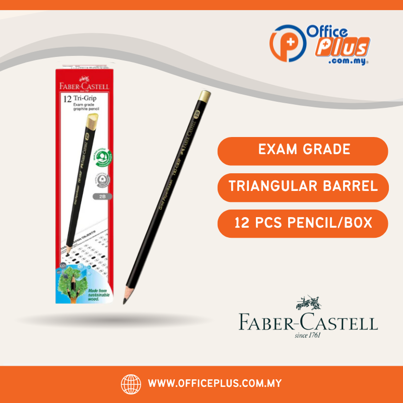 Faber Castell 2B Tri-Grip Pencil – 12 Pencil/Box - Office Plus