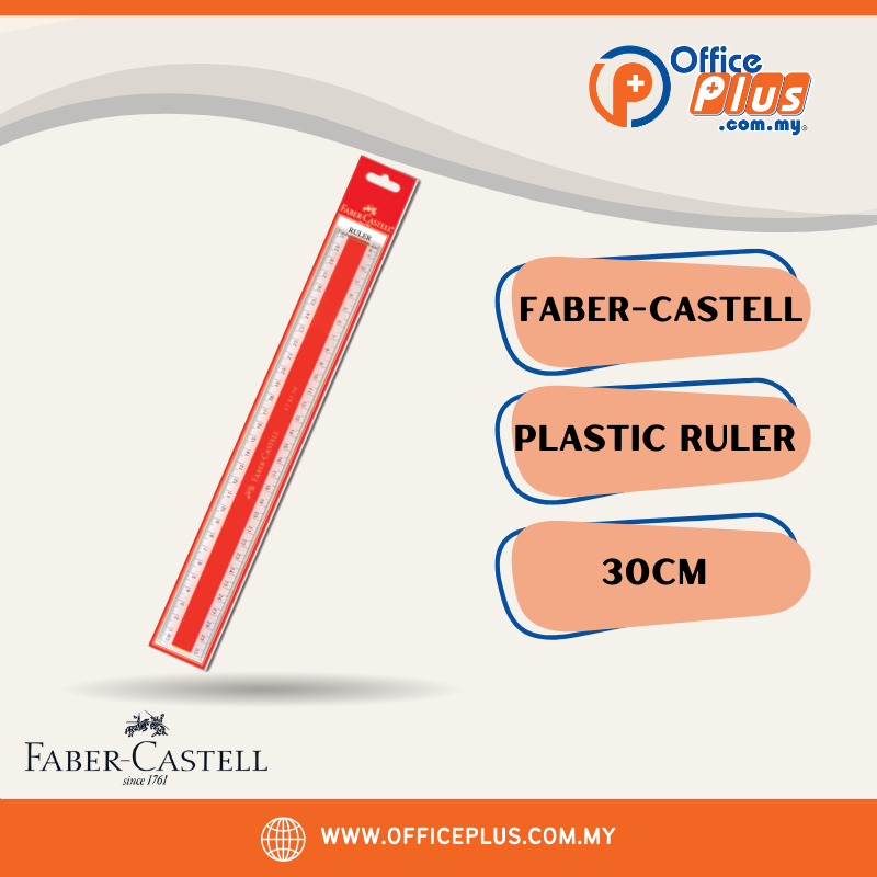 Faber Castell Plastic Ruler 30cm - OfficePlus Malaysia