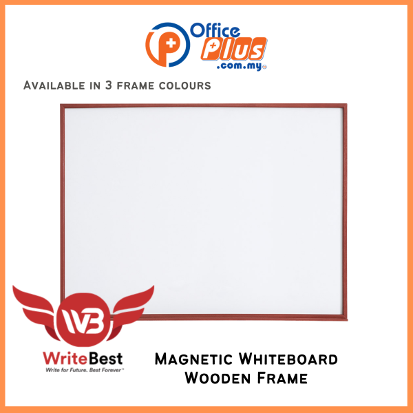 Magnetic Whiteboard Wooden Frame - OfficePlus Malaysia