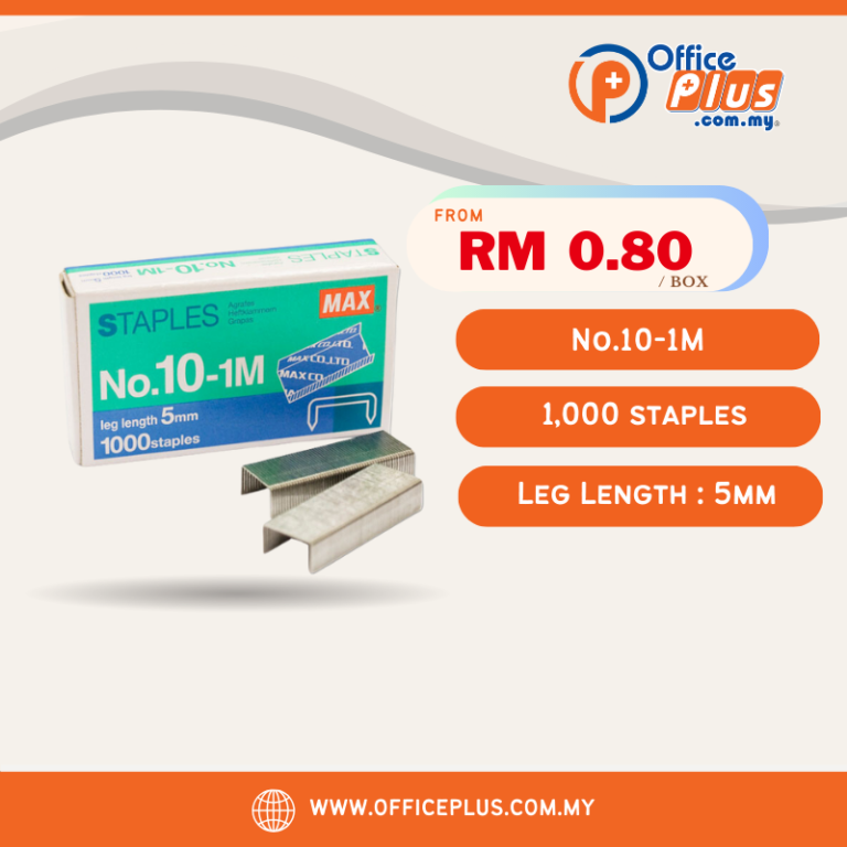 Max Staples Bullet No.10-1M | Dawai Kokot - Office Plus