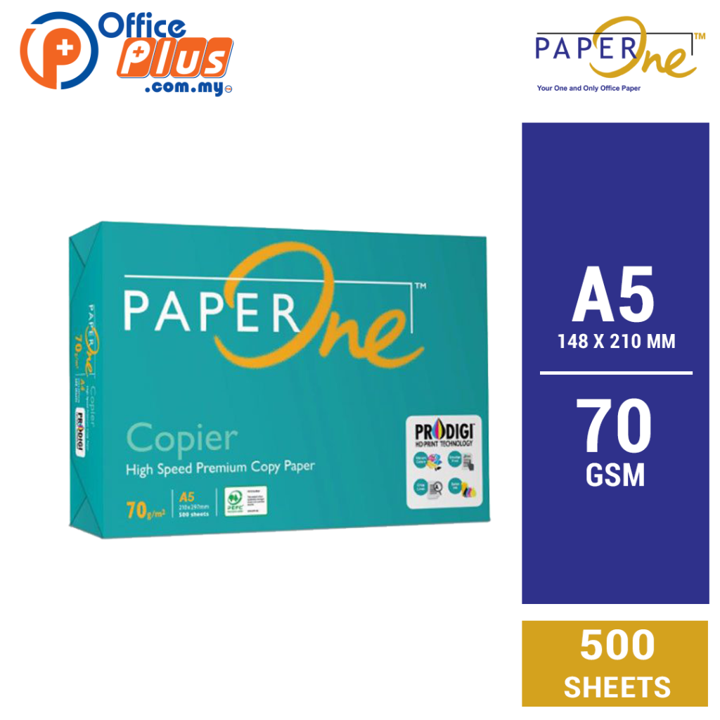 PaperOne A5 Copier Paper 70gsm – 500 Sheets - OfficePlus Malaysia ...