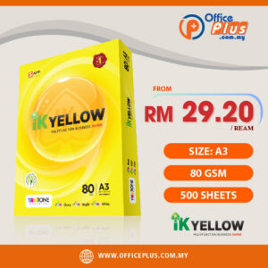 IK Yellow A4 Copier Paper 70gsm - OfficePlus Malaysia
